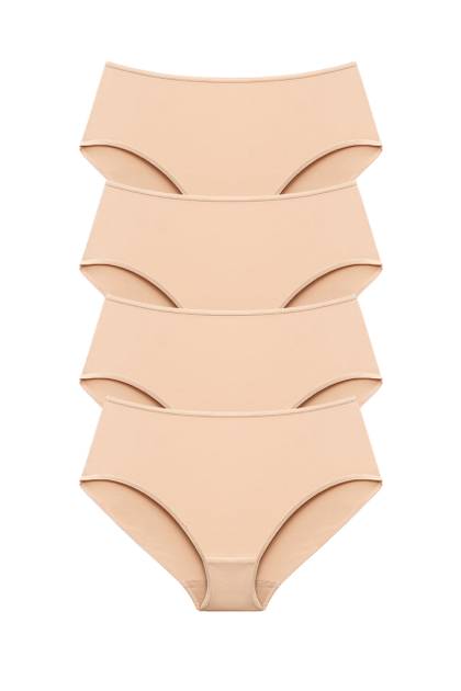 4-pack Maxi panty in micro feeling beige