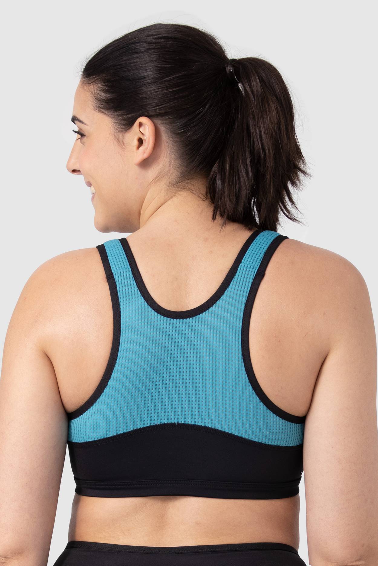 Breathe front-closure sports bra