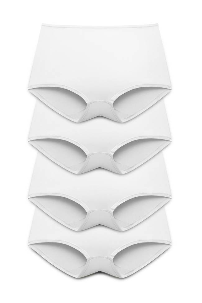 4-pakkaus Basic Cotton bokserialushousut Valkoinen