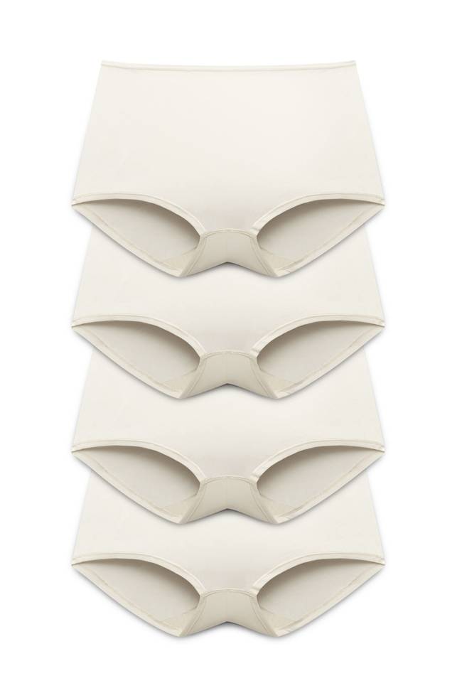 4-pakkaus Basic Cotton bokserialushousut Samppanja