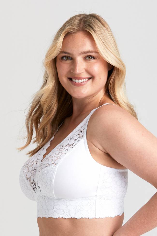 Lace Dreams - Angenehmer bügelloser BH mit Untercup aus Baumwolle und Obercup aus elastischer ...